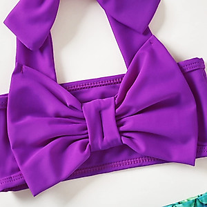 Little Toddler Girls Bathing Suit Mermaid Bikini Two Piece Swimsuit Bottoms Swimming Suit Swimwear 3T - 4T