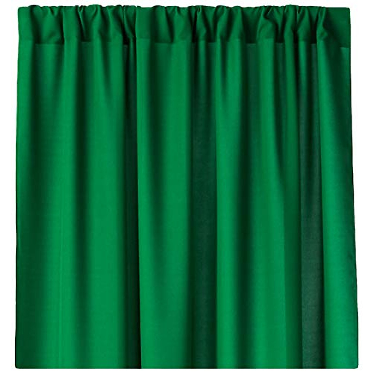 LA Linen Pack-2 Polyester Poplin Backdrop Drape 96 by 58-Inch Wide, Emerald Green, 96 x 58