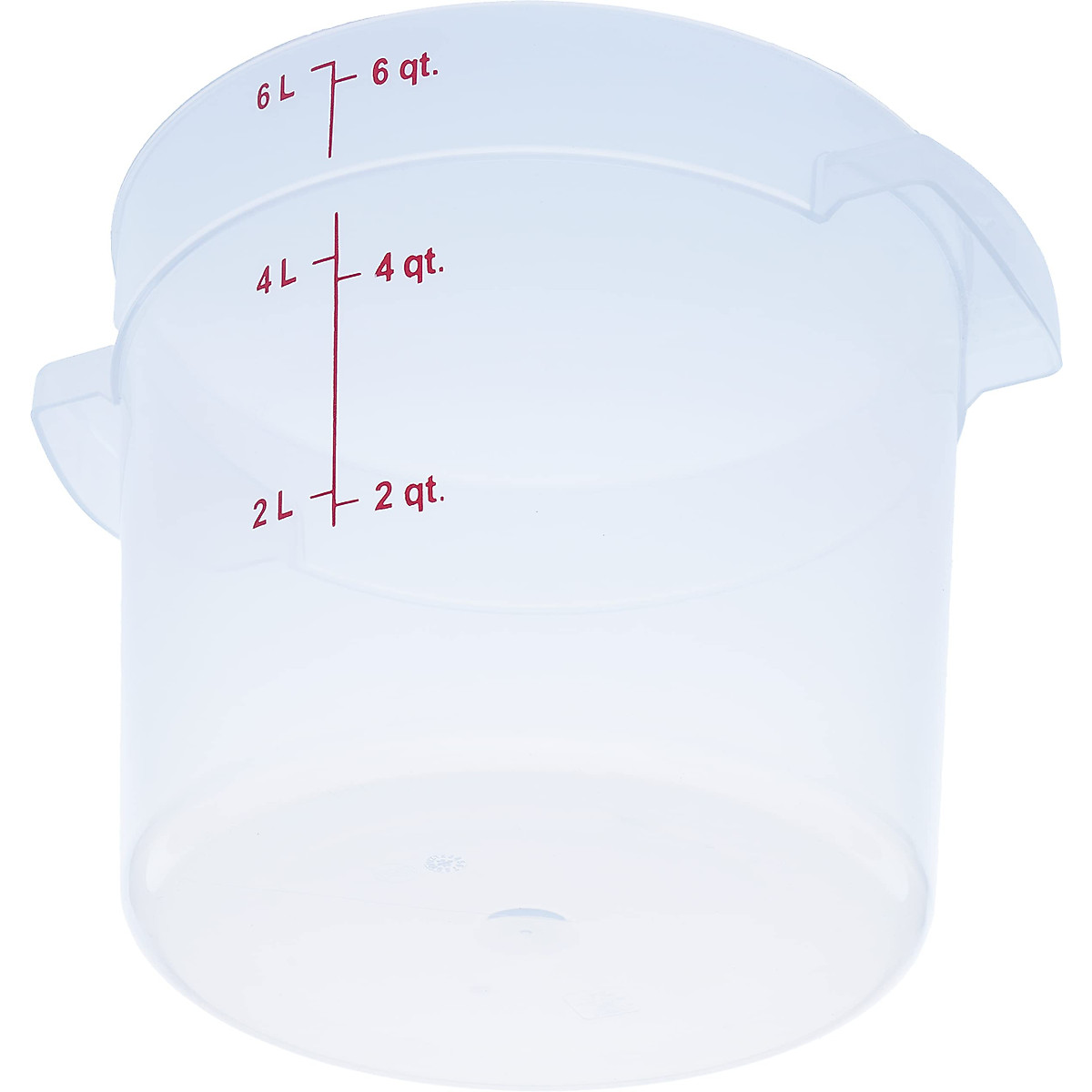 Carlisle FoodService Products Storplus Round Food Storage Container with Stackable Design for Catering, Buffets, Restaurants, Polypropylene (Pp), 6 Quart, Clear