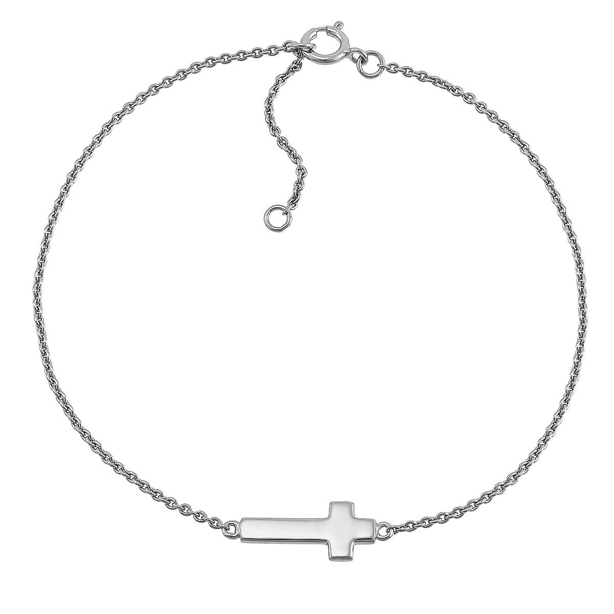 Silpada 'Simplex Cross' Chain Bracelet in Sterling Silver, 7" + 1"