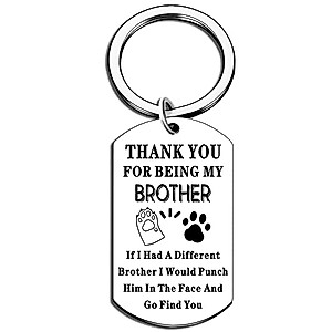 WXCATIM Brother Gifts From Sister Keychain Gifts For Brother Big Little Brother Gifts Funny Gifts For Brother Best Gifts For Brother Birthday Anniversary Christmas