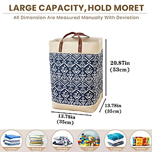 SXLZY Large Laundry Hamper,Collapsible Laundry Baskets,Laundry Baskets with Handles,Hampers for Bedroom Aesthetic, Toys, Clothing, Pillow sheets, Living room Decoration Basket