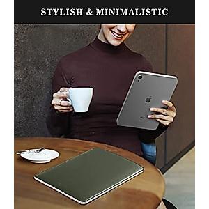 MoKo 9-11 Inch Tablet Sleeve, PU Leather Briefcase Slim Stylish Case Fits New 11-inch iPad Pro M4/iPad Air M2 2024, iPad Air 5/4/3th 10.9/10.5, iPad 10/9/8th Gen 10.9/10.2,Tab S8/S9 11, Midnight Green