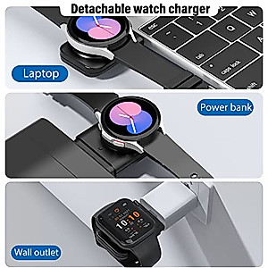 Wireless Charging Station for Samsung, Fast Wireless Charger for Samsung S23 Ultra Plus S22 Z Flip 4 Fold 4 3 in 1 Galaxy Watch Charger for Samsung Watch 5 Pro 4 Active 2, Galaxy Buds with 18W Adapter