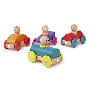 3 Piece Tegu Magnetic Racer Building Block Set, Teal