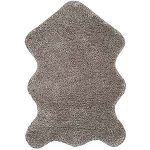 SAFAVIEH Sheep Shag Collection 4' x 6' Silver SSG101A Handmade 1-inch Thick Area Rug