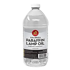 Ner Mitzvah Paraffin Lamp Oil - Clear Smokeless, Odorless, Clean Burning Fuel for Indoor and Outdoor Use - 2 Liter (67.6 oz)