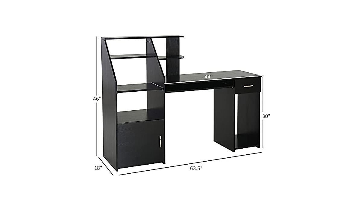 HOMCOM Computer Desk: Stylish & Functional Workstation