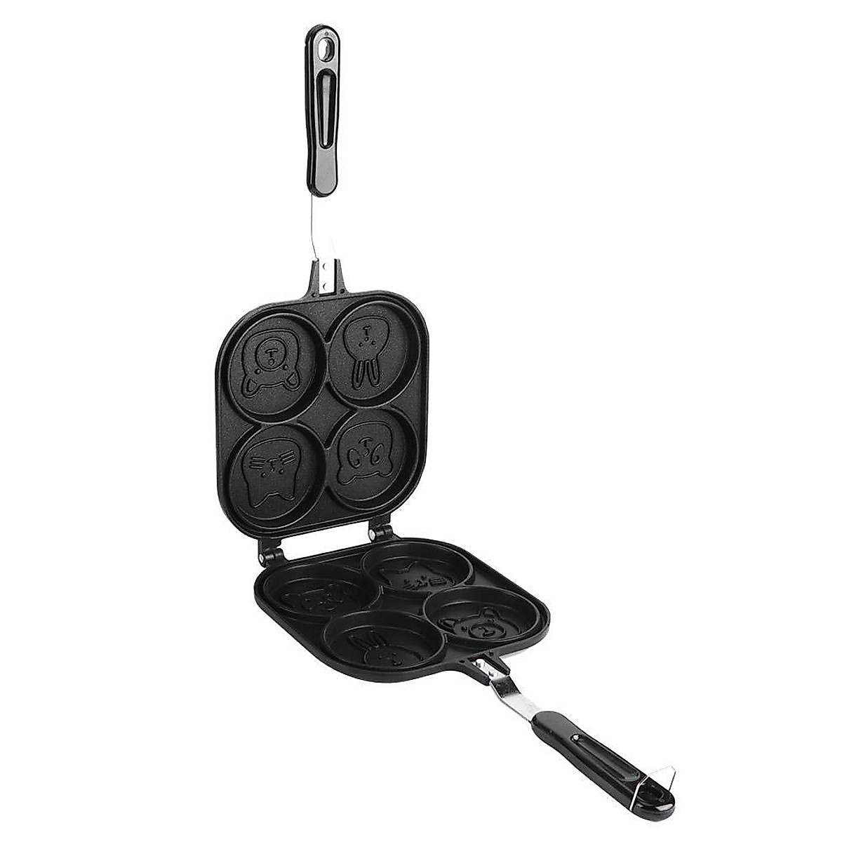 Worii Egg Frying Pan, DoubleSided Lovely Cartoon Animal Pattern Breakfast Omelette Burger Steak NonStick Frying Pan Kitchen Cooking Tool