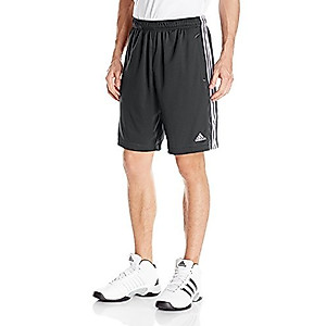 adidas Men's Essentials 3-Stripe Shorts, Black/White, X-Large