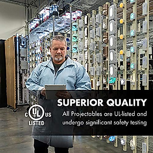 Projectables 13347 Six Image LED Plug-In Night Light, Green and Blue, Light Sensing, Auto On/Off, Projects Solar System, Earth, Moon, Safari, Aquarium, and Coral Reef on Ceiling, Wall, or Floor