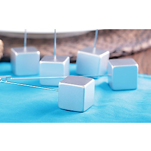 New Star Foodservice 27938 Wire Square Base/Table Number Holder/Number Stand/Place Card Holder, 7-Inch, Set of 5