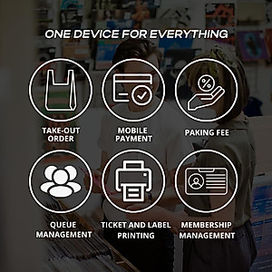 Multzo All in One Point of Sale M9W with 15.6'' Dual Touch Screen. Windows 10 OS and an i3 Processor. Touch Pos with 58mm Thermal Printer for Receipts Wi-fi, 4GB RAM and 64GB ROM. (Black)