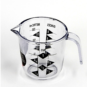Chef Craft Select Plastic Measuring Cup, 1 Cup Capacity, Clear