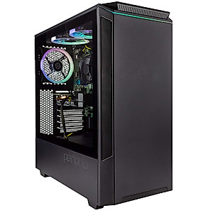 Periphio Phantom RGB Gaming Computer, Intel Quad-Core i7 3.3GHz, GeForce GTX 1650 GPU (4GB), 16GB RAM, 500GB SSD + 1TB HDD, Windows 10 Gaming PC, WiFi (Renewed)