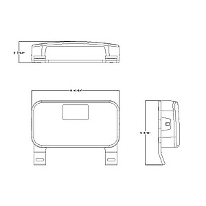 Lumitronics Red Surface Mount Light - License Bracket and License Light - Stop/Turn/Tail for RV, Trailer, Camper, 5th Wheel, Motorhome (White)