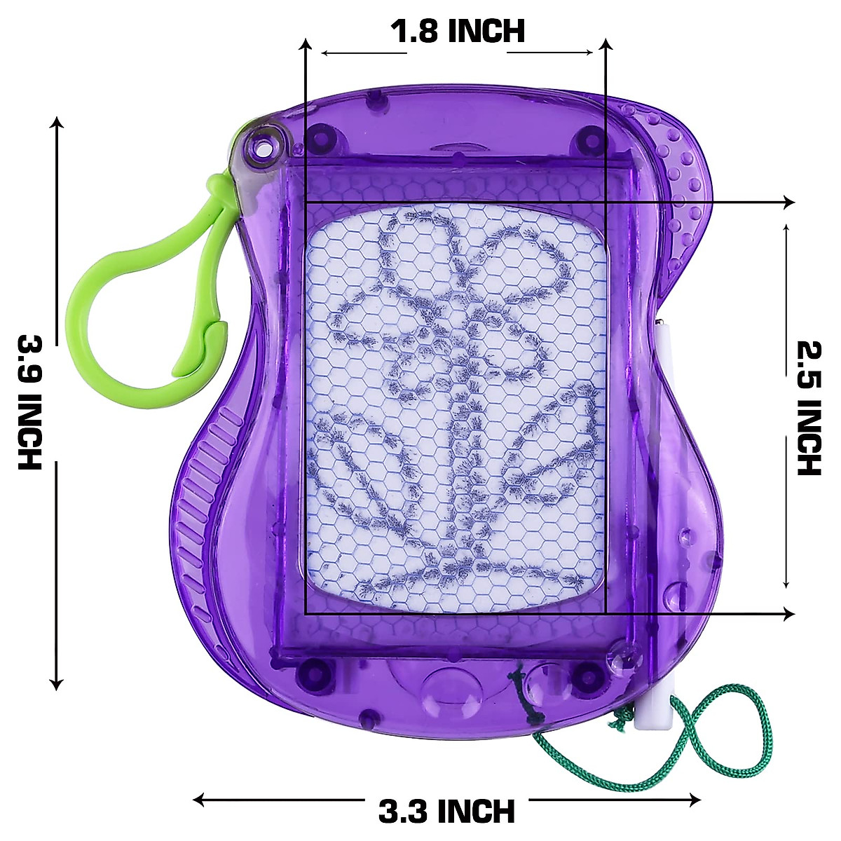 30 Pack Mini Magnetic Drawing Board for Kid(6 Colors), Keychain Clip Doodle sketch Writing Pad, Toy Bulk for Toddler Rainbow Birthday Party Favor Classroom Supplies Treasure Box Prize Goody Bag Filler