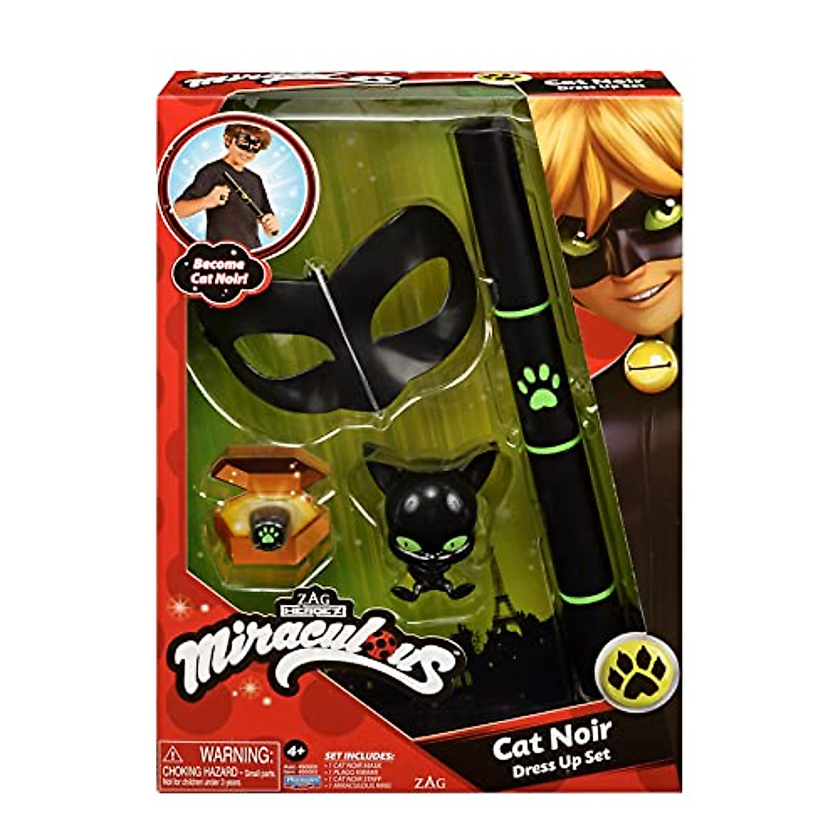 Miraculous: Tales Of Ladybug And Cat Noir Cat Noir Role Play Set Cat Noir Costume Kids Fancy Dress Set Mask And Accessories Ladybug Superhero Costumes For Girls And Boys