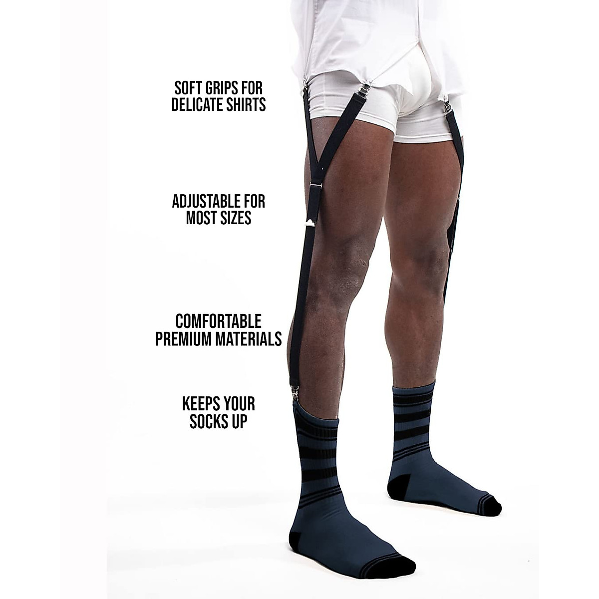 FancyBoy Premium Shirt Stays : 1 Set of 2 Shirt Stay - Premium Long-Lasting Shirt Stays