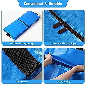 Heavy Duty Moving Bags, Extra Large Packing Bags with Strong Handles and Zippers, Compatible with Ikea Frakta Cart Storage Bags, for Camping, Christmas Decorations Storage Moving, Travelling, College Dorm. (Blue 8-Pack) (Blue, X-Large)