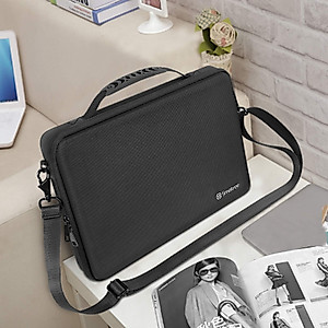 Smatree 13-14inch Hard Shoulder Bag for MacBook Pro 2024 M4/2023/2021 A2918/A2992,MacBook Air 2024/2022 A3313/A2681,iPad Pro M4 2024,ASUS Chromebook Flip,Microsoft Surface,Samsung,Carring Bag(Black)