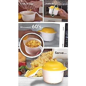 Microwave Scrambled Egg & Omelette Cooker, Fast, Delicious Microwaveable Eggs- As Seen On TV