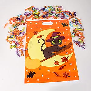 JOYIN 72 Pcs Halloween Goodie Bags, Halloween Candy Bags in 6 Designs for Kids Snacks Party Favors, Trick or Treating Bag for Halloween Party Supplies, Snacks Stuffers Prizes