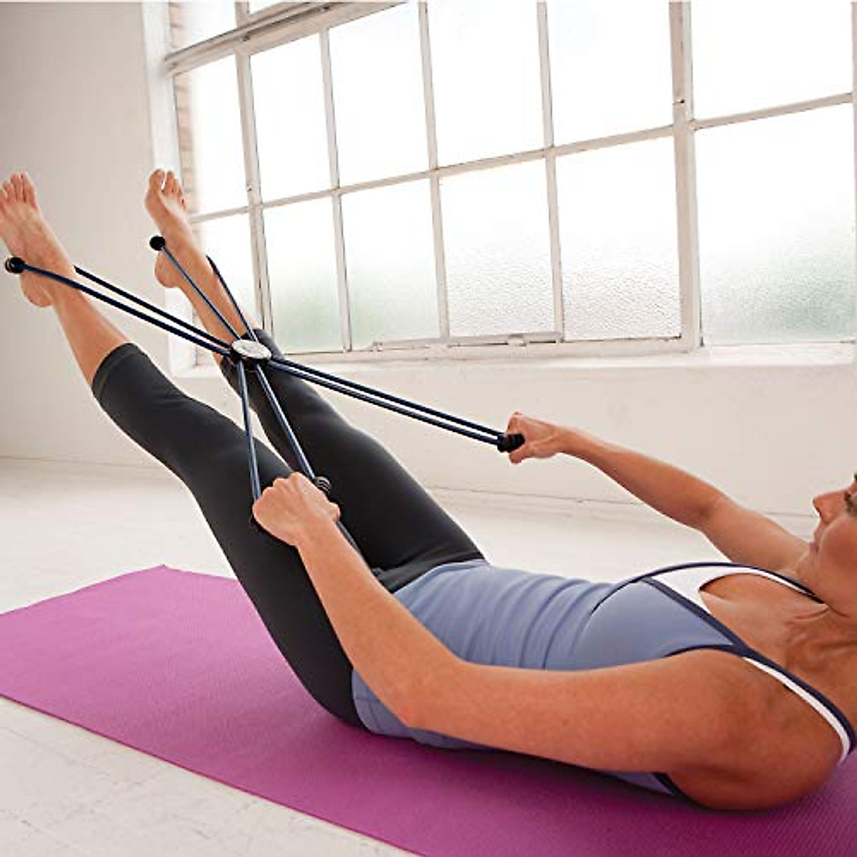 Gaiam Pilates Coreplus Reformer Resistance Band Kit - Home Fitness Equipment for Total Body Workout - Helps to Target Muscles, Tone, and Build Resistance - Comfort Grips (Includes Digital Workout)