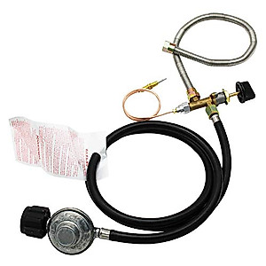 MENSI Propane Gas Fire Pit Safety Valve Control System Kit Hose Assembly Replacement Parts Max 90,000 BTU (Safety Valve Assembly Kit)