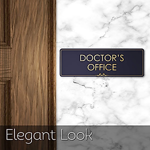 Doctor's Office SignBlack/Gold, Engraved, 3" x 9", Fade Resistance, Indoor/Outdoor Use, USA MADE By My Sign Center