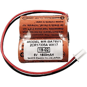WELLVEUS 2CR17335A WK17 6V 1800mAh Lithium Battery Compatible for SANYO MR-BAT6V1 2CR17335A WK17(Pack of 2) (CR17335)