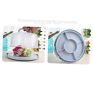 FELTECHELECTR Kitchen Cake Boxes with Lids Fridge Storage Organizer Food Storage Box with Handle