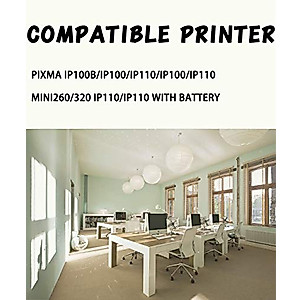 (6-Pack, 3 x Black + 3 x Tri Color) Compatible PGI 35 CLI 36 PGI35 CLI36 Ink Cartridge Used wtih Canon PIXMA iP100 iP110 Series Printer, by EasyPrint