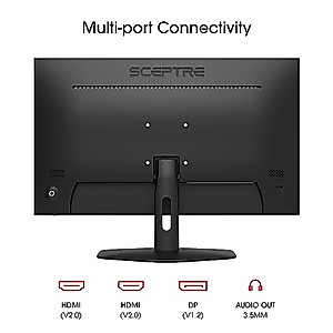 Sceptre New 27-inch Gaming Monitor 100Hz 1ms DisplayPort HDMI x2 100% sRGB AMD FreeSync Build-in Speakers, Eye Care Frameless Machine Black 2024 (E275W-FW100T)