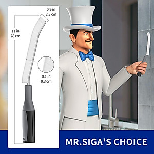 MR.SIGA Crevice Cleaning Brush with Handle, Gap Cleaning Brushes for Household Use, Stiff Bristle Brush for Cleaning Grout, Joints in Kitchen, Bathroom, Shower, 2 Pack