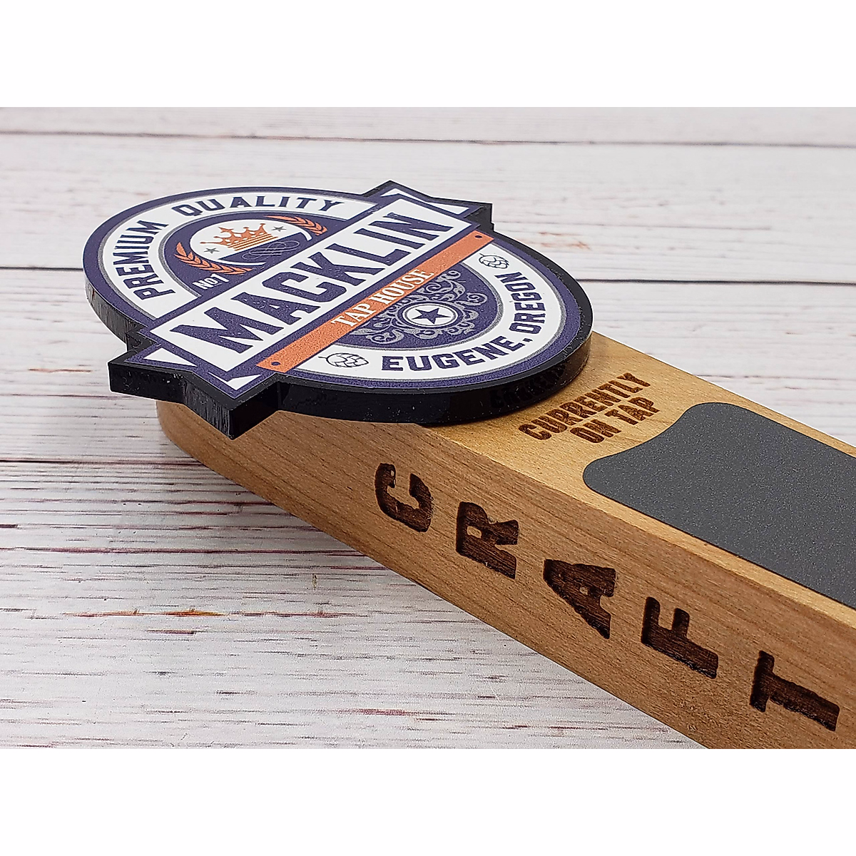 Custom Brew Gear Personalized Beer Tap Handle-Classic Logo Edition, Laser Engraved Sides