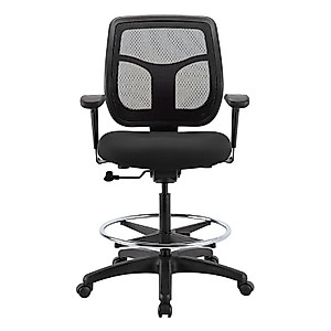 Raynor EuroTech Apollo Mesh Fabric Back Fabric Drafting Chair, Black (DFT9800)