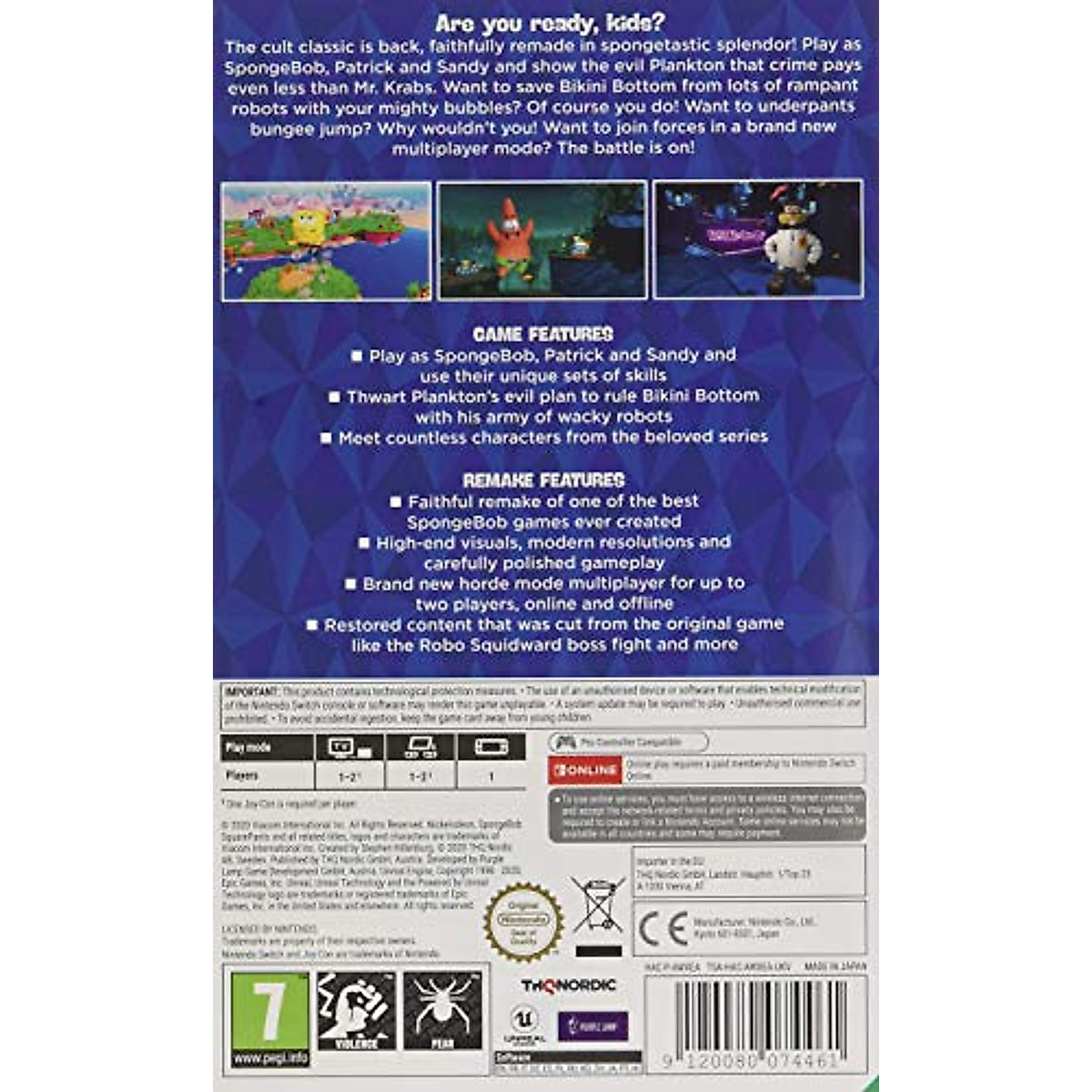 Spongebob SquarePants: Battle for Bikini Bottom - Rehydrated (Nintendo Switch) (Nintendo Switch)