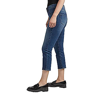 JAG Jeans Women's Petite Maya Mid Rise Capri Jeans, Night Blue