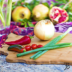 Totally Bamboo Washington State Shaped Bamboo Serving and Cutting Board