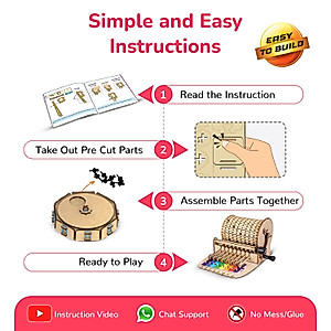 Smartivity Music Machine; Mechanical Action, Science, Engineering STEM and STEAM Building Kit for Kids Ages 8 and Up