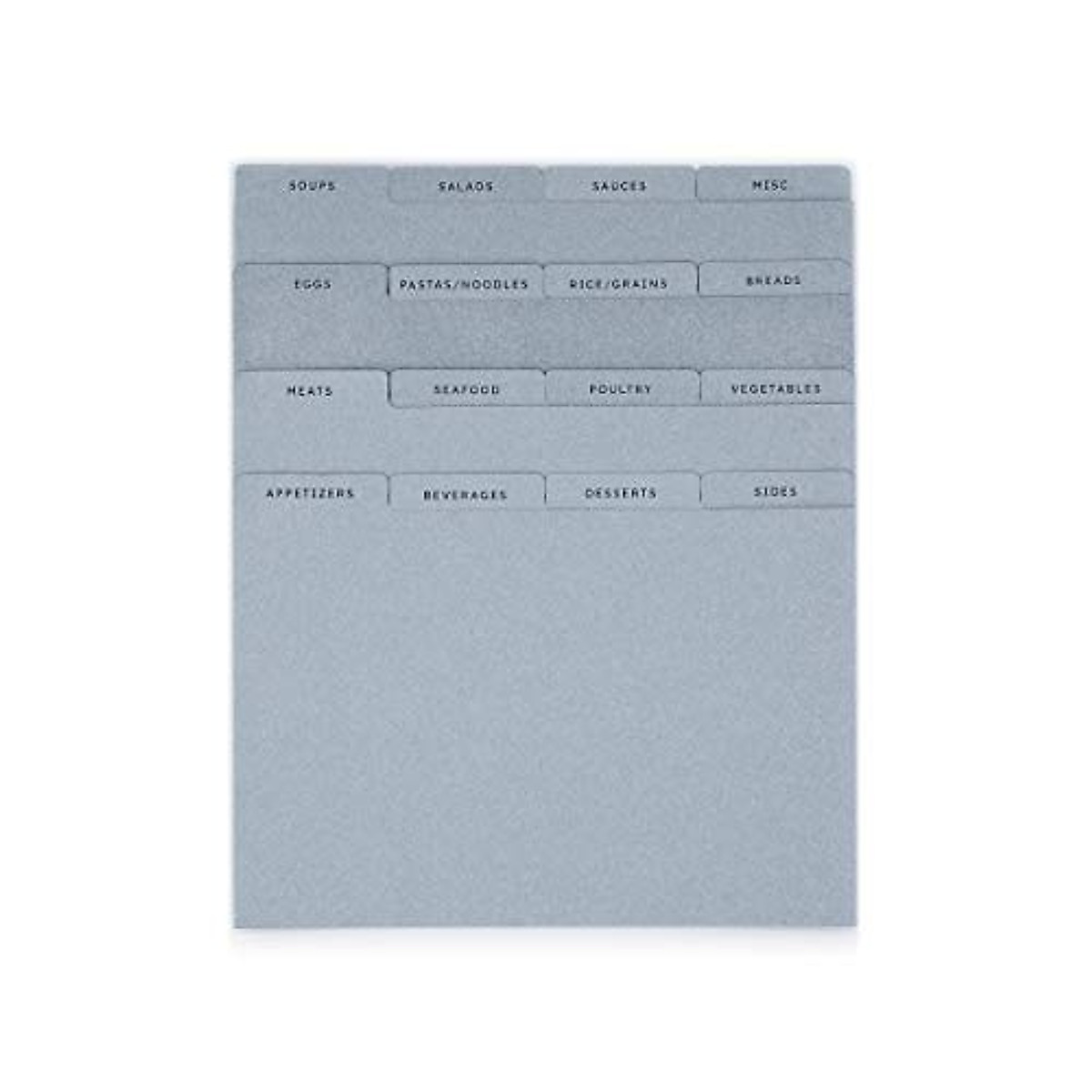 poiet Tin Recipe Box with Cards and Dividers, Includes 50 4x6 Recipe Cards, 16 Dividers (Wildflower)