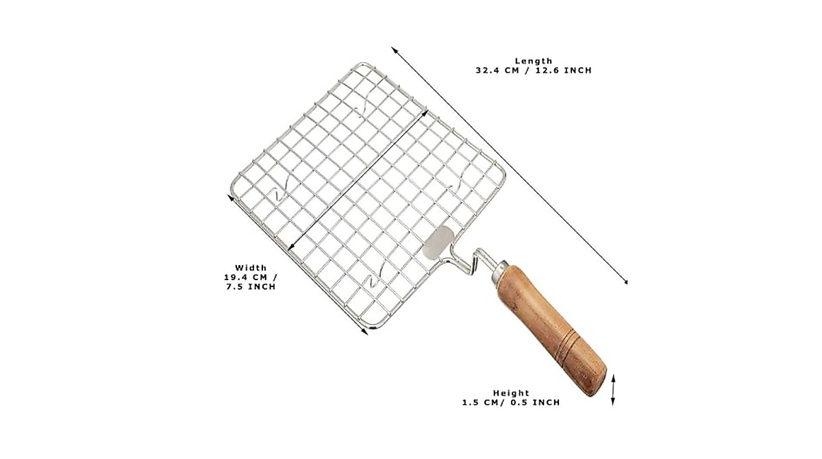 Sahishnu Rectangle Roasting Net - Durable Kitchen Grill Tool