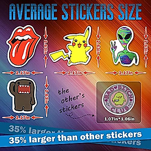 300 PCS Cool Brand Stickers for Water Bottles, 300 Pack Decals Laptop Hydroflask Skateboard Phone Stickers, Waterproof Vinyl Stickers for Teens Adults Kids