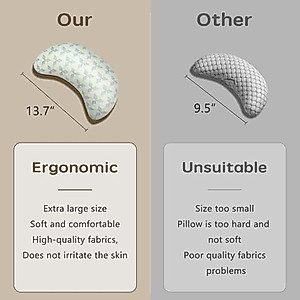 Pregnancy Pillow for Pregnant Women Soft Maternity Body Pillow Support for Back, Legs, Belly, HIPS,Maternity Pillow with Detachable and Adjustable Pillow Cover(Light Green)