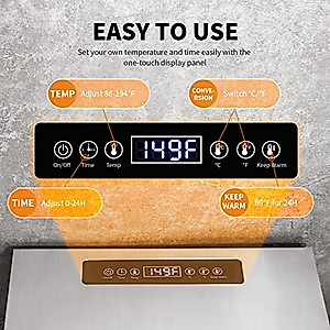 10 Trays Food Dehydrator, All Stainless Steel Dehydrator Food Dryer for Jerky, Meat, Herbs, Vegetable, and Fruit, 1000W Preserve Food Nutrition Professional Household Dryer (67 Recipes)