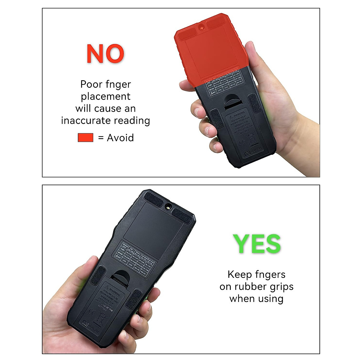 Pinless Wood Moisture Meters Water Leak Detector for Lumber Concrete Building -Wall Moisture Sensor Digital Humidity Tester for Firewood (Pinless)