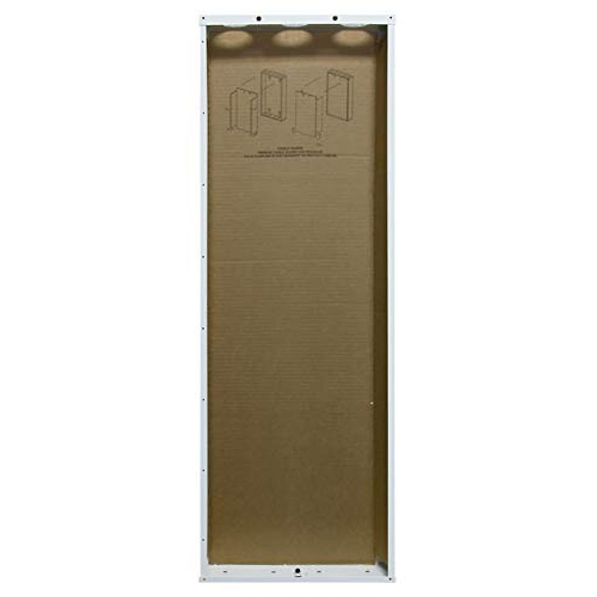 Legrand - OnQ 42 Inch Media Enclosure, 20 Gauge Cable Management Box, Cable Wall Cover with 2.5 Inch Opening for Wires, Recessed Media Box, Glossy White, EN4200