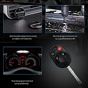 Tyranway Keyless Entry Key Fob Fit for Ford Escape/C-Max/Focus/Transit/Transit Connect/Fiesta (OUCD6000022) 4-Btn