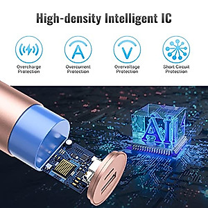 BONAI Portable Charger 5000mAh USB C Power Bank Small Cellphone Portable Power Bank for iPhone 14 13 12 11 X Samsung Huawei (USB A to USB C Charging Cable Included) (Rose Gold)